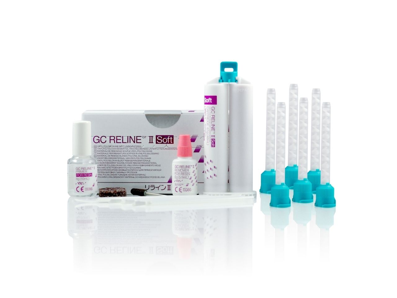 GC India's Reline Soft is a silicone relining material.